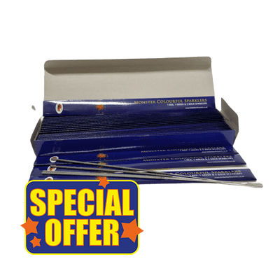 Box of Coloured Gold (100pcs) | Sparklers | Sonic Fireworks Shop